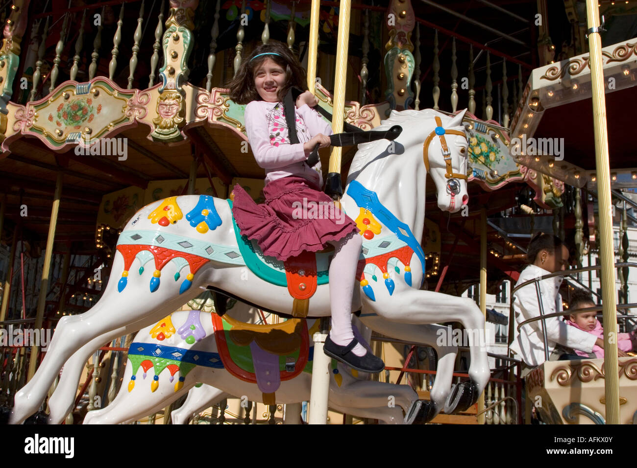 Carousel at the Hotel de Ville in Paris France Stock Photo - Alamy