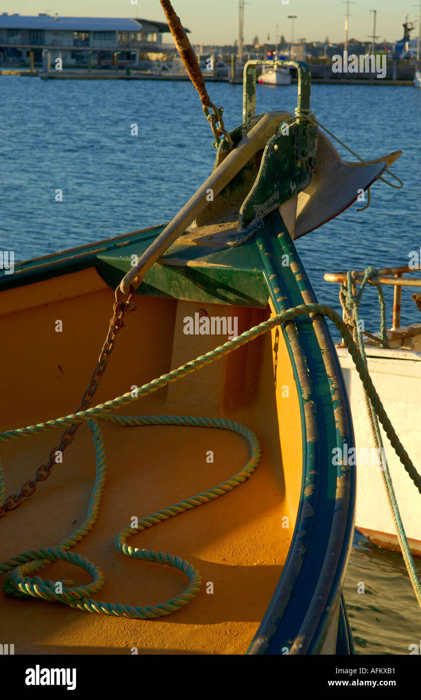 Bow and anchor Fishing trawler Viaduct Harbour Central Business ...