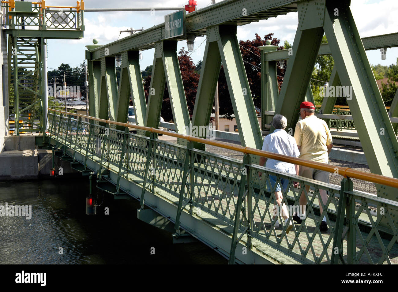 Lift bridge on the Erie Canal Brockport NY USA Stock Photo - Alamy