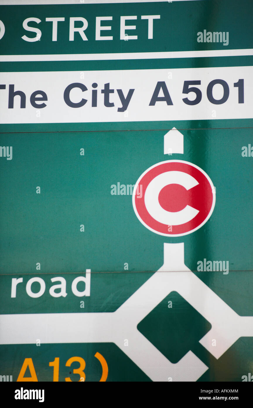 Congestion charging zone road sign in london uk charge hi-res stock ...