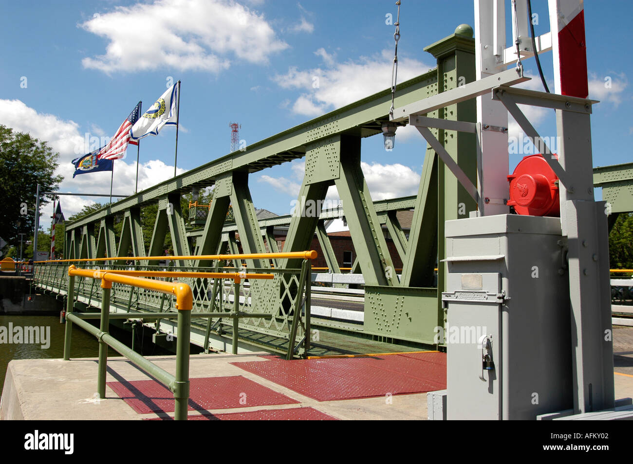 Lift bridge on the Erie Canal Brockport NY USA Stock Photo - Alamy