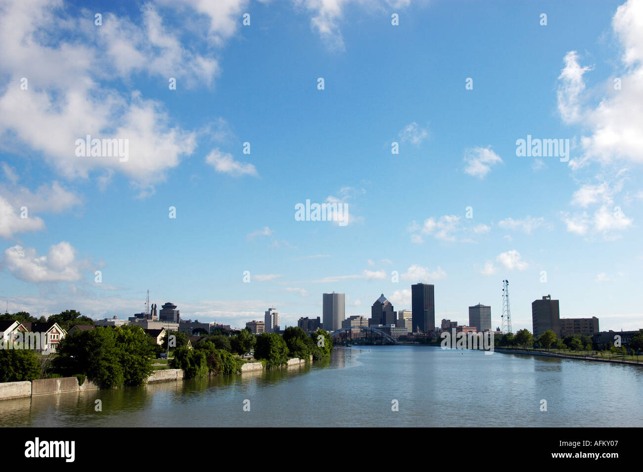 Skyline of Rochester NY USA Stock Photo - Alamy