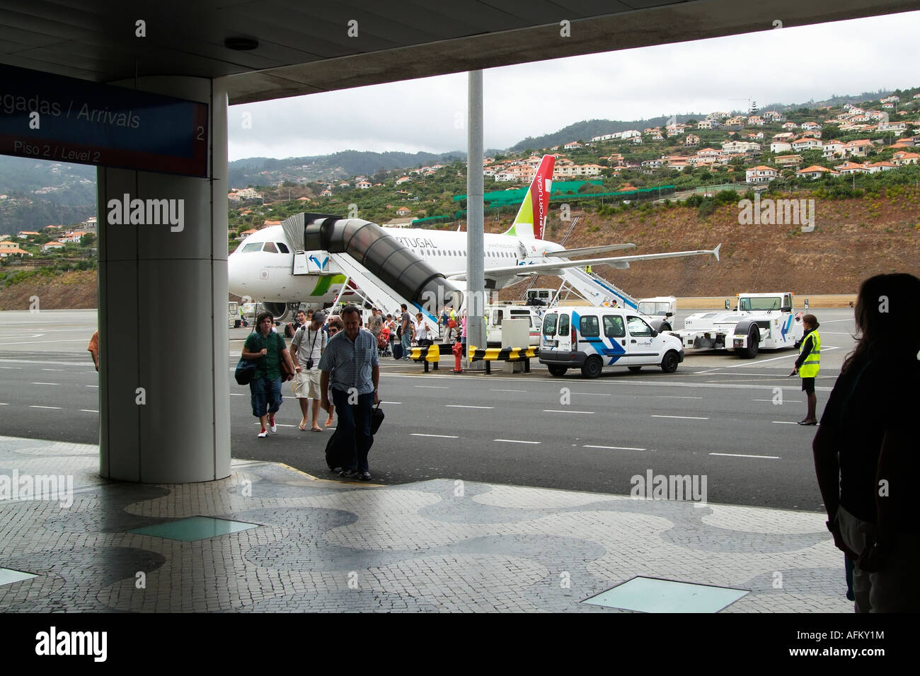 Airport of Madeira. Funchal Stock Photo - Alamy