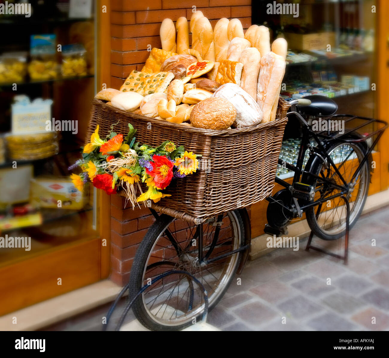 Bread Display Outside Shop Stock Photo - Alamy