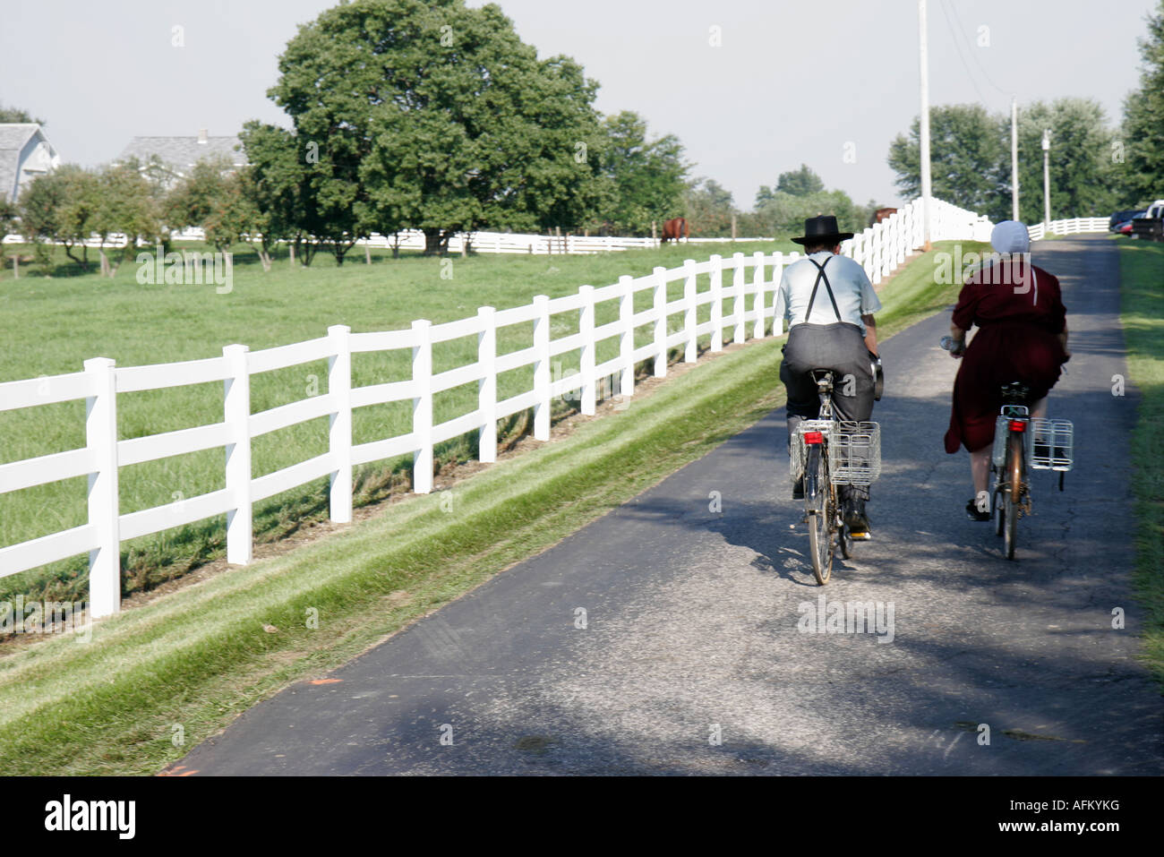 Shipshewana Indiana,Amish couple,bicycle,bicycling,riding,biking,rider ...