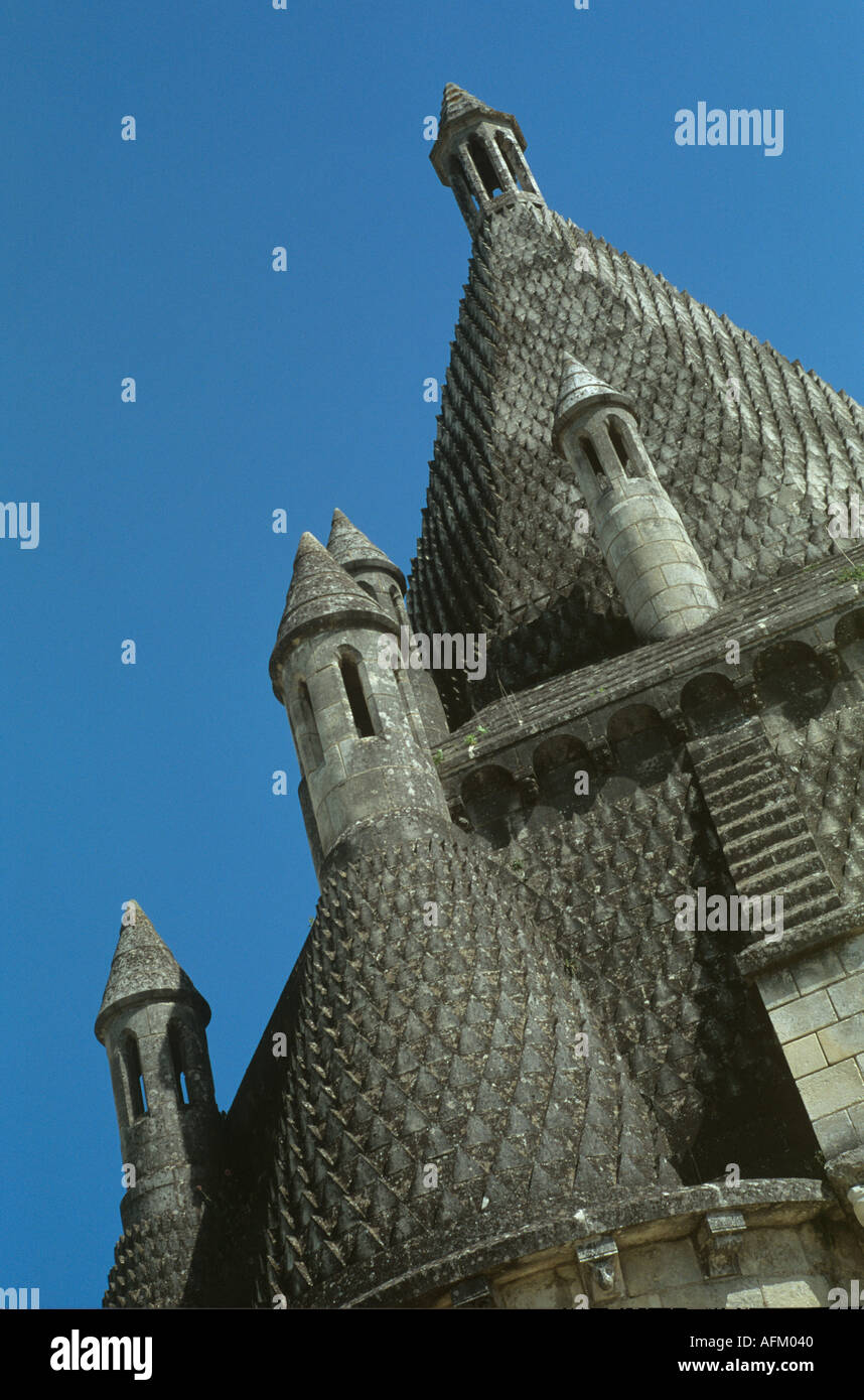 The roof and chimneys of the 12th century Romanesque kitchens at ...