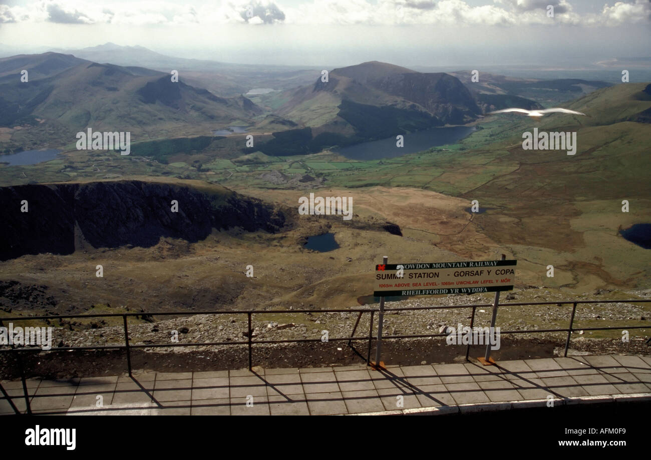 Snowdon Train Station on Snowdon summit, Snowdonia Wales 2002 Stock ...