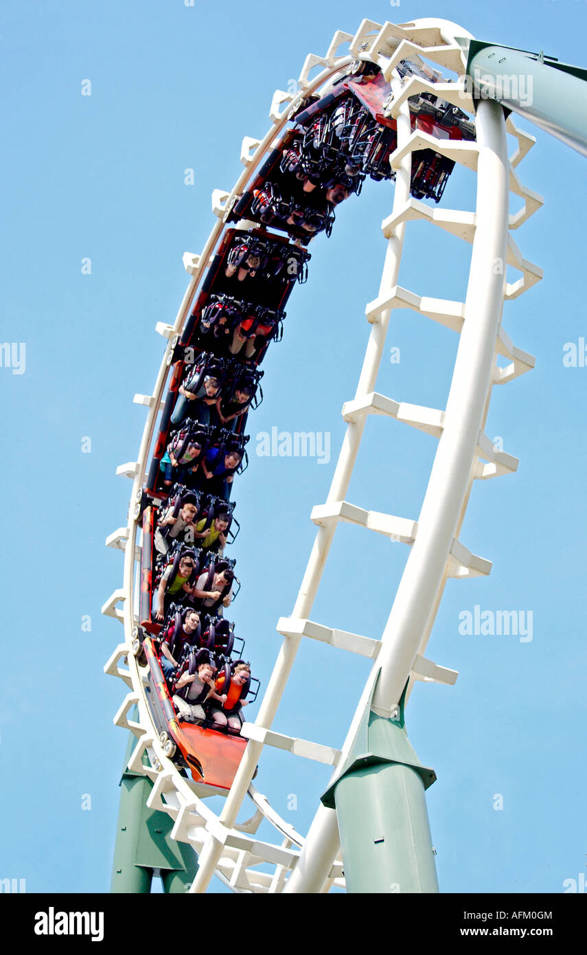Looping Roller Coaster, Netherlands Stock Photo - Alamy