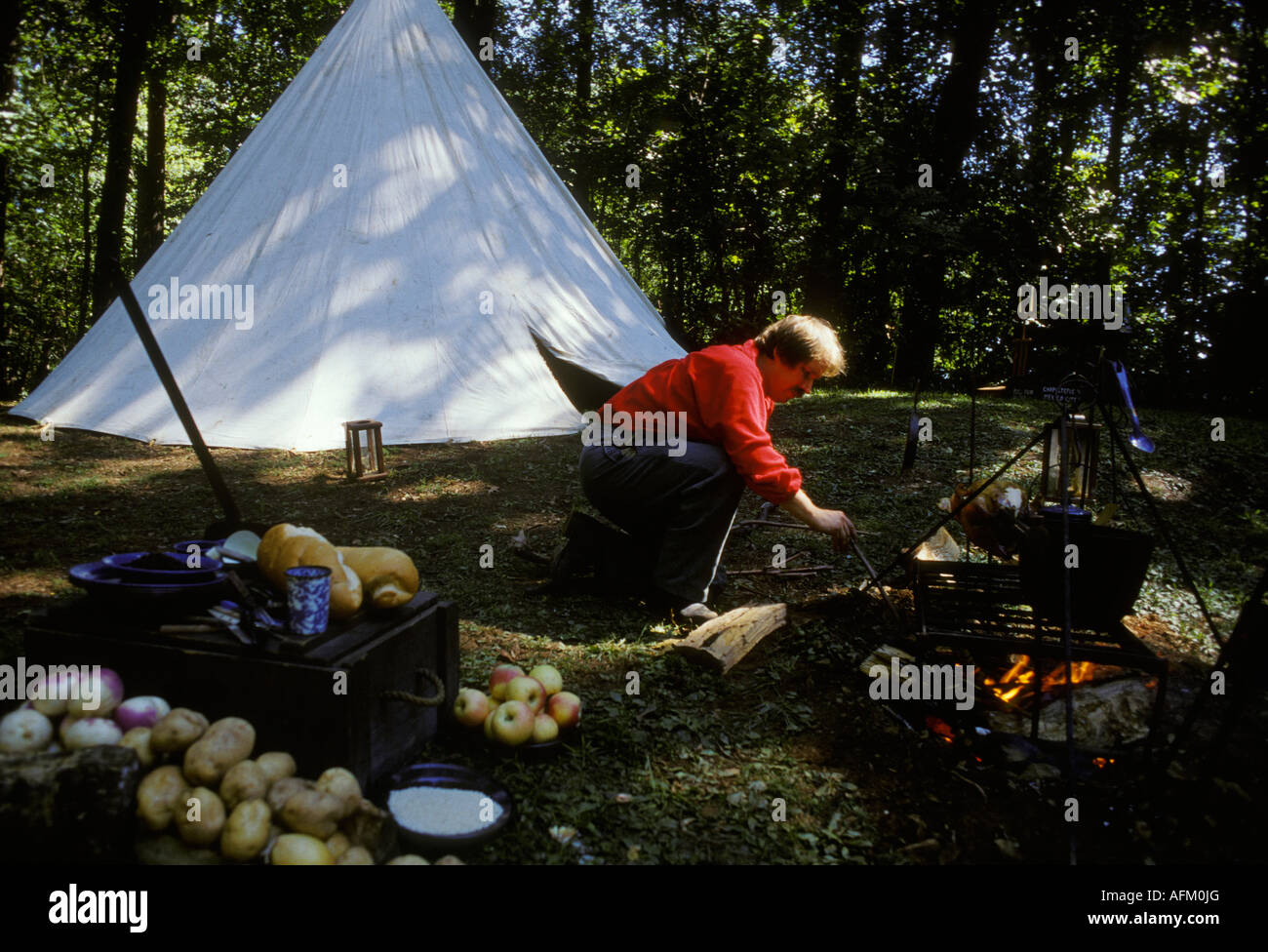 civil war reenactors Gettysburg PA battle field camp site Stock Photo ...