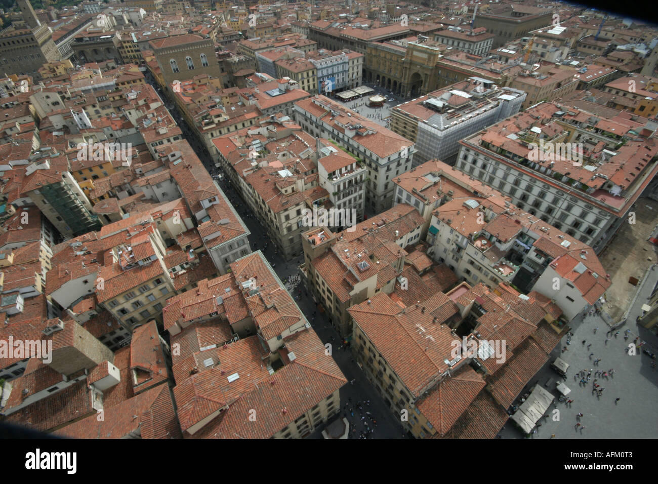 Italy - Aerial viewpoint of Florence and its terracotta roofs Stock ...