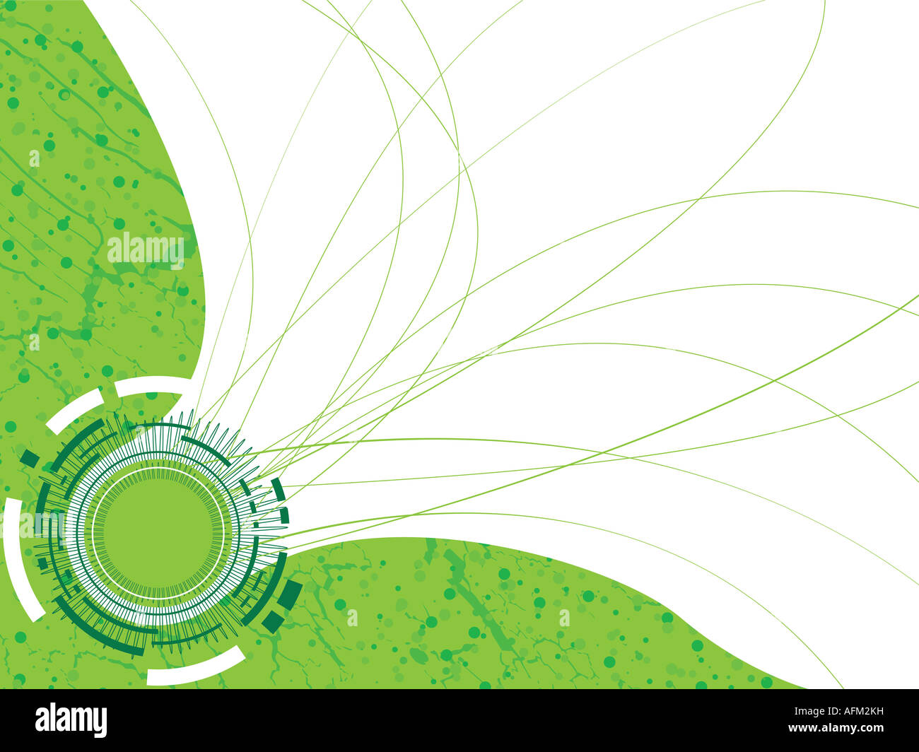 Illustrated green technical background with room for your own logo and ...