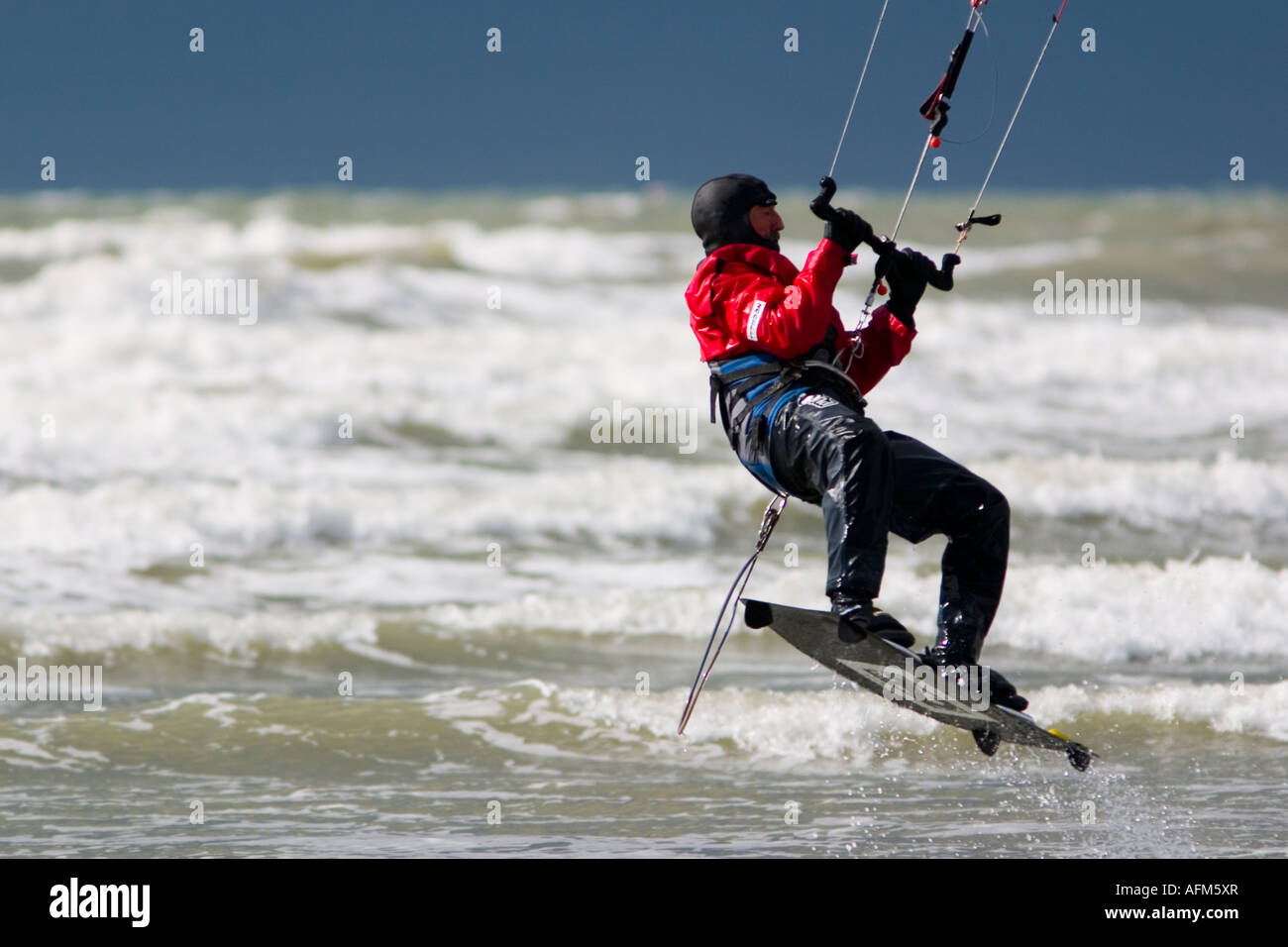 Kite Surfer Jumping Stock Photo - Alamy