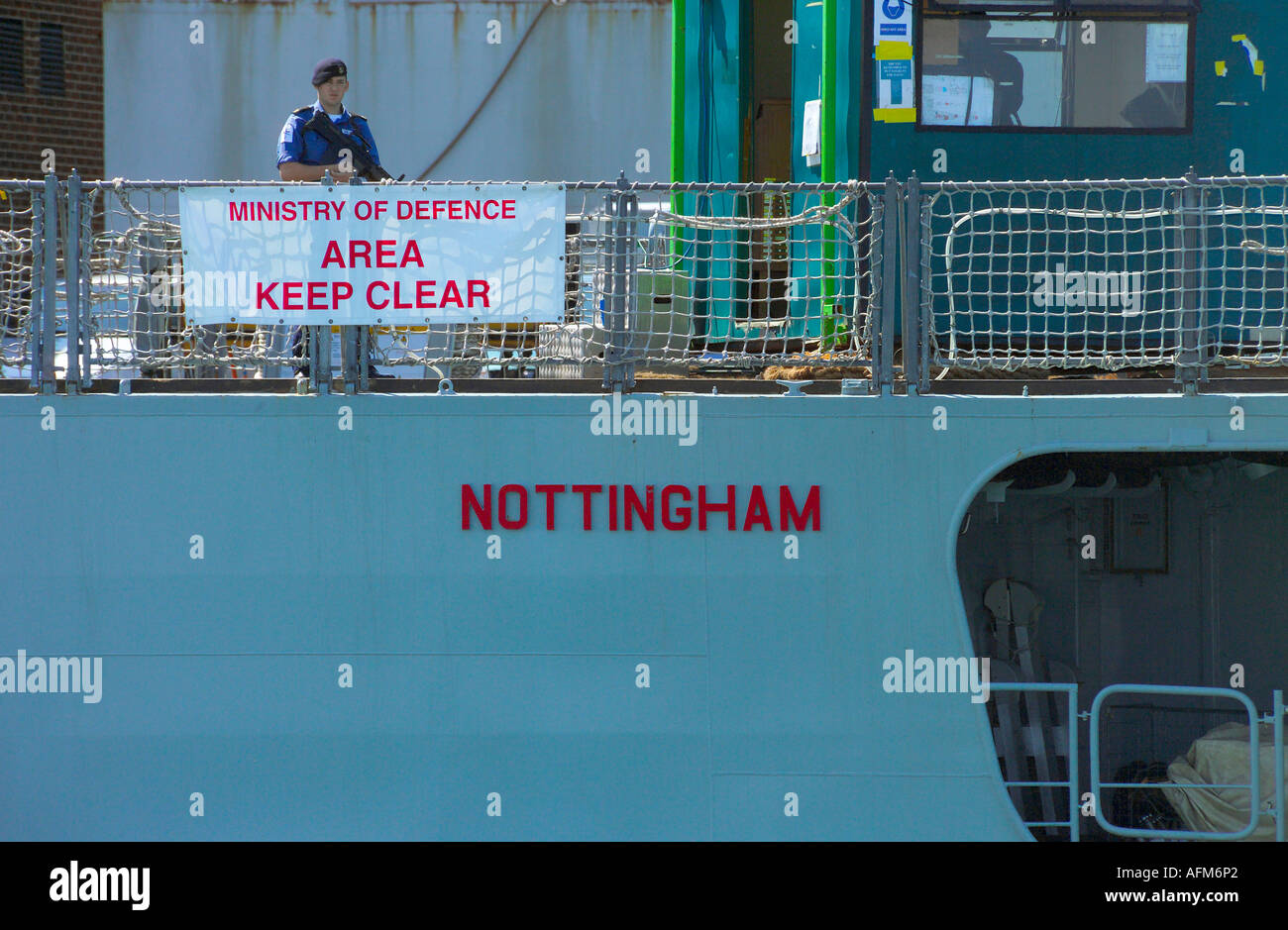UK Hampshire Portsmouth HM Naval Base HMS Nottingham Stock Photo - Alamy