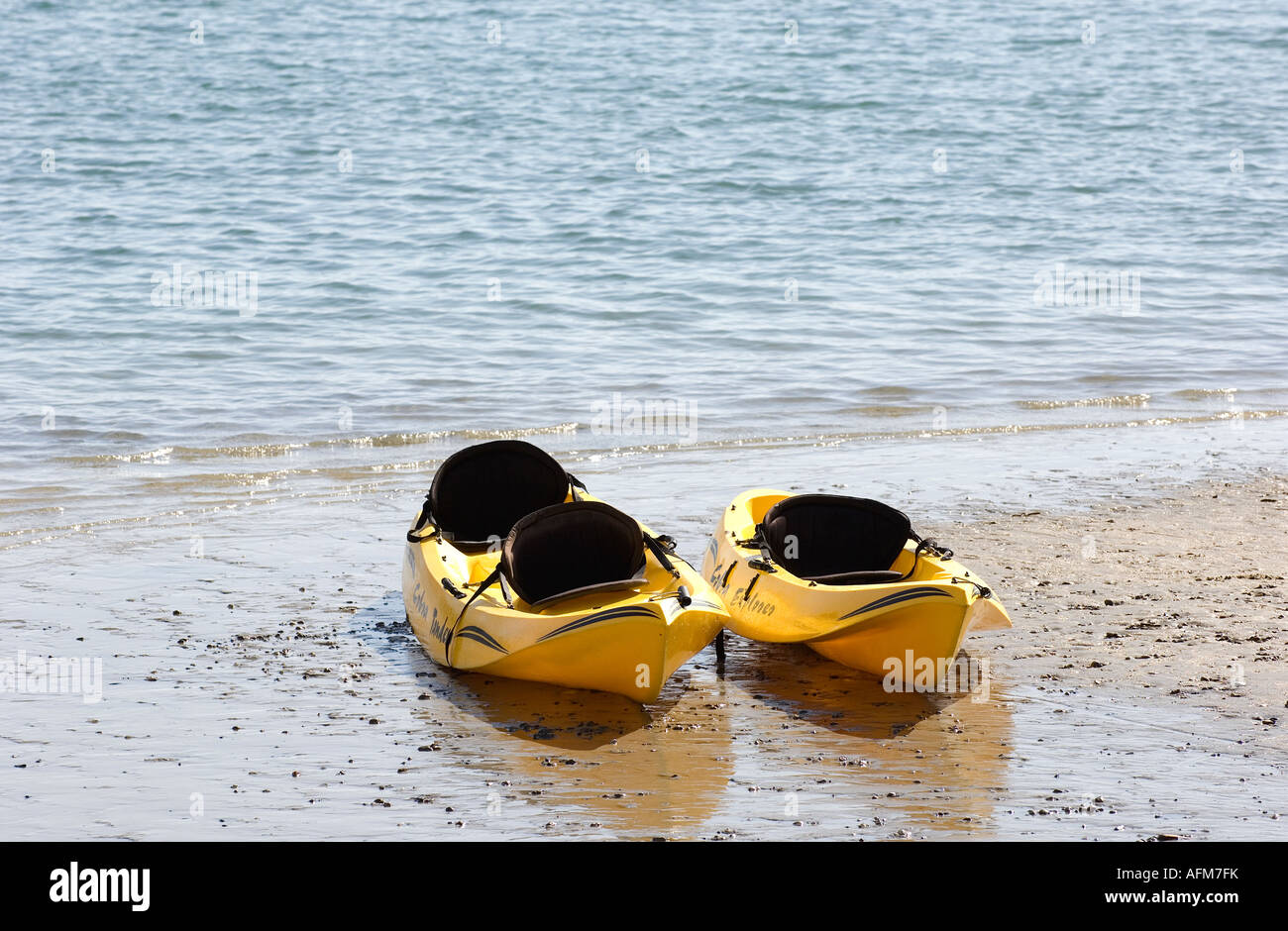Tandem kayak two pair Stock Photo - Alamy