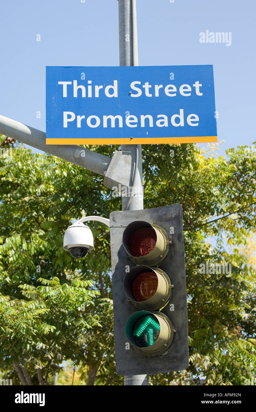 Sign indicating the Third Street Promenade an open air street with ...