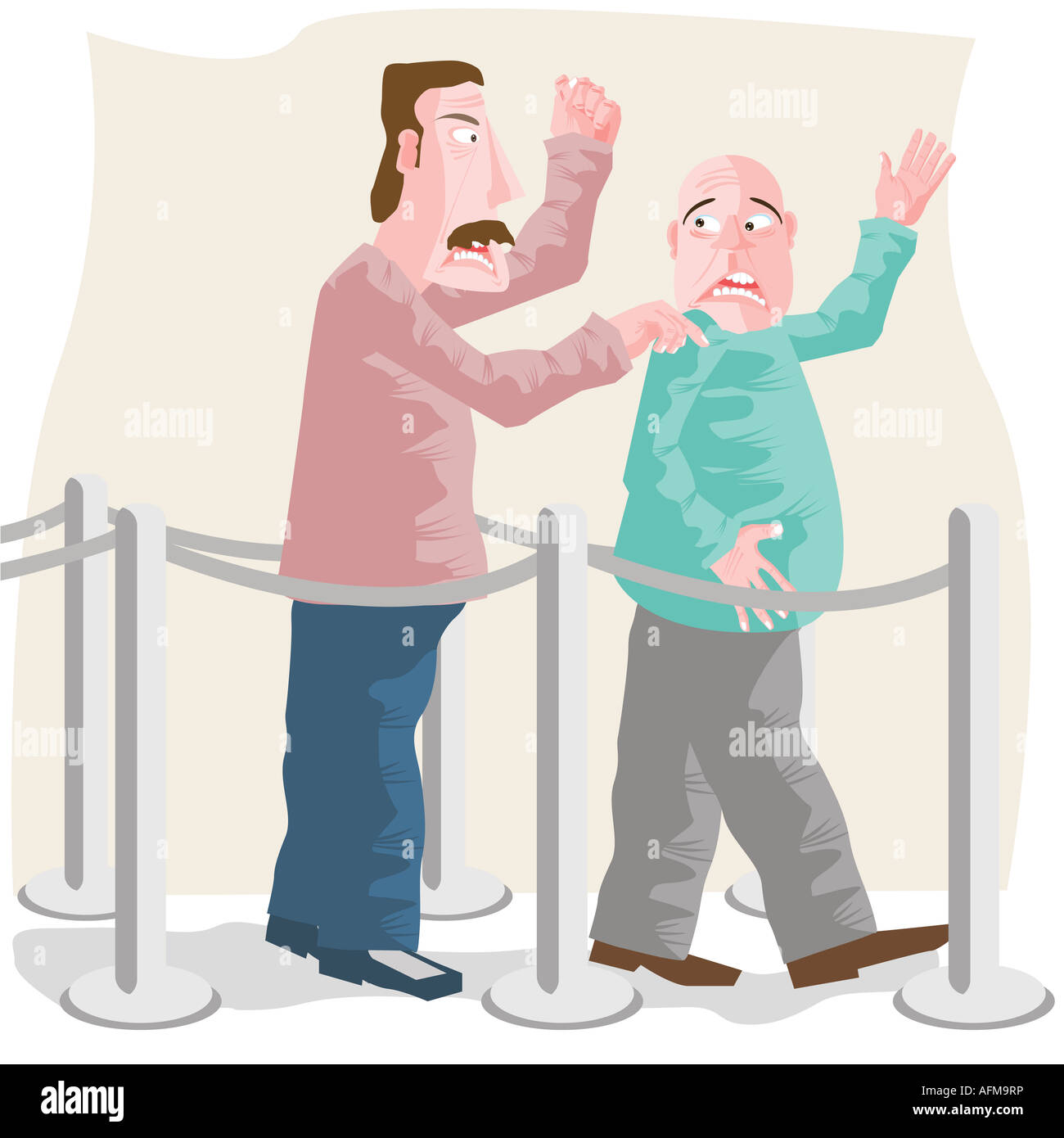 Side profile of two men arguing with each other Stock Photo - Alamy