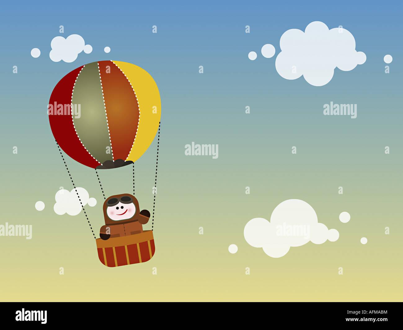 Person in a hot air balloon Stock Photo - Alamy