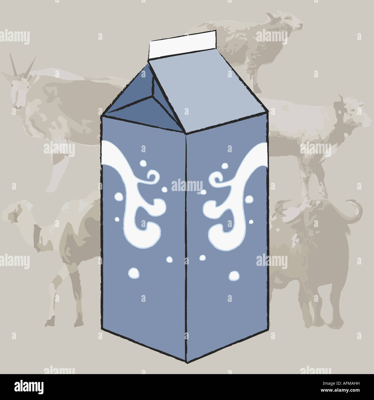 Close up of a milk carton Stock Photo - Alamy