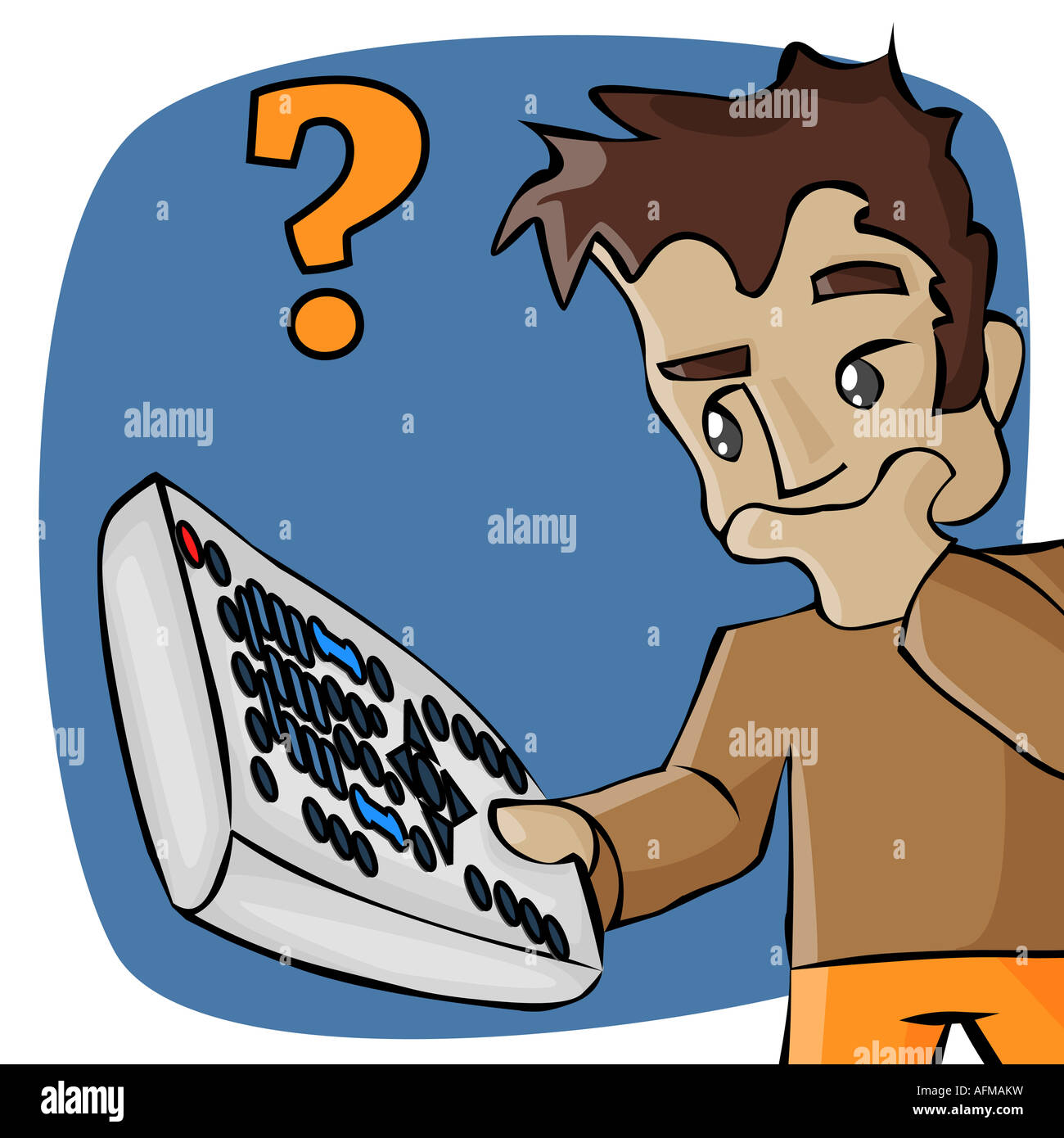 Close up of a man holding a remote control Stock Photo - Alamy