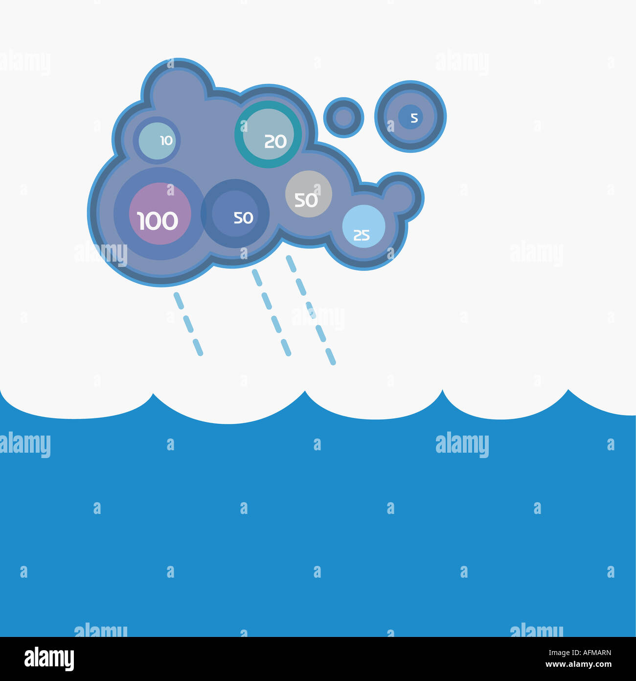 Rain clouds over water Stock Photo - Alamy