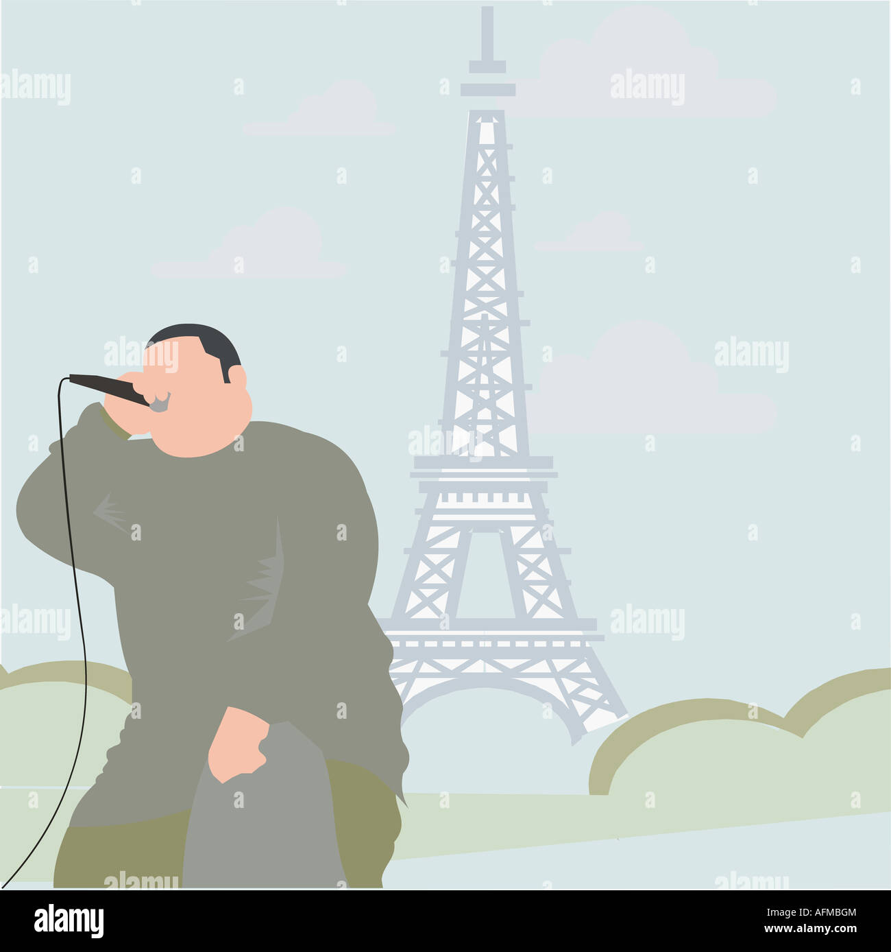 Low angle view of a man rapping Stock Photo - Alamy