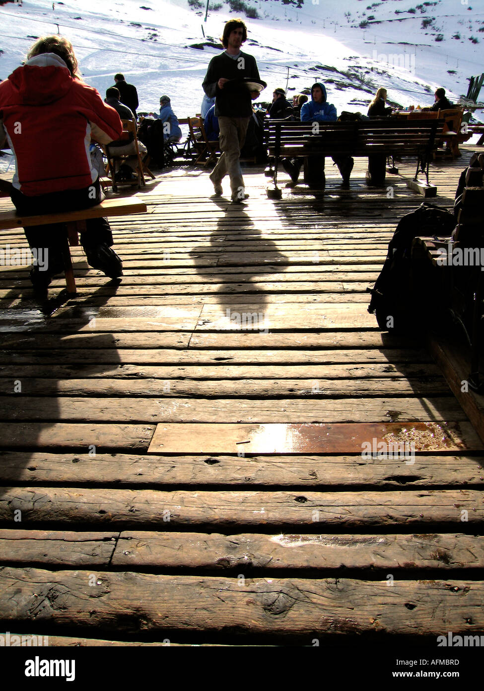 Terrace in the sun Stock Photo - Alamy