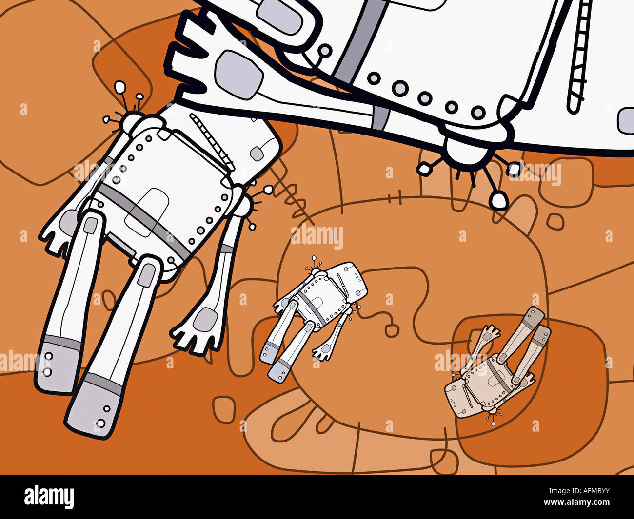 Four robots hi-res stock photography and images - Alamy