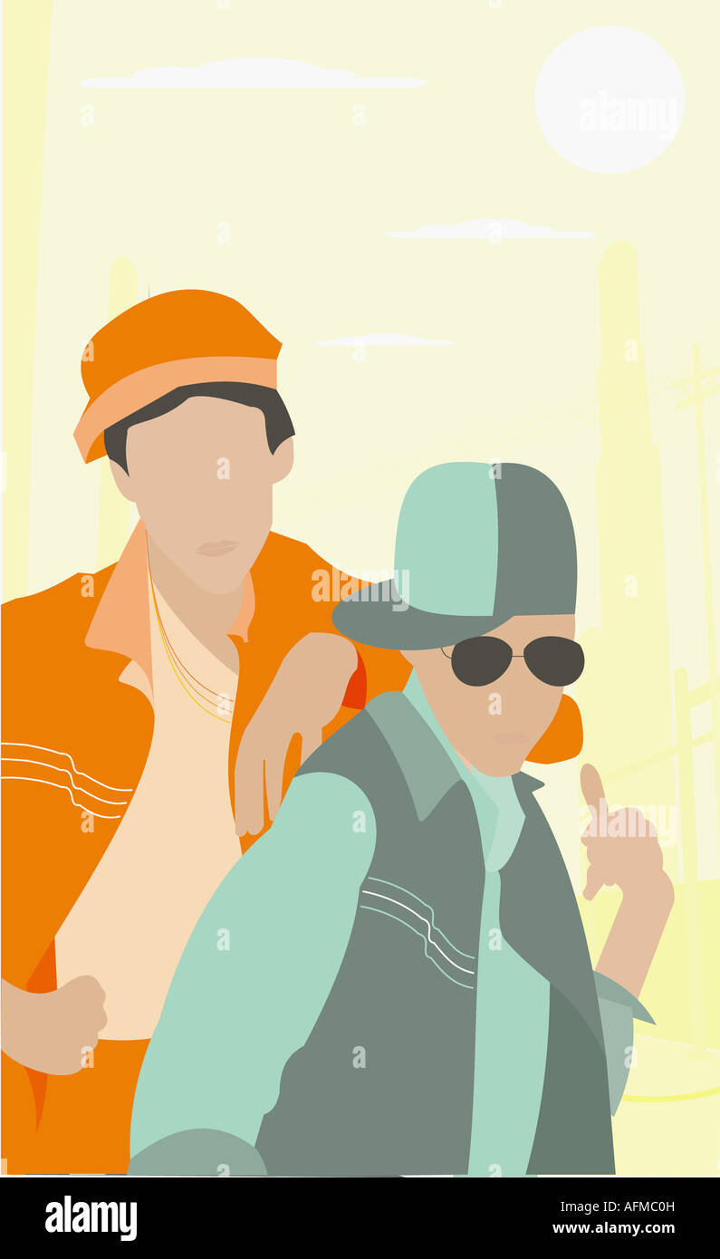 Portrait of two men standing together Stock Photo - Alamy