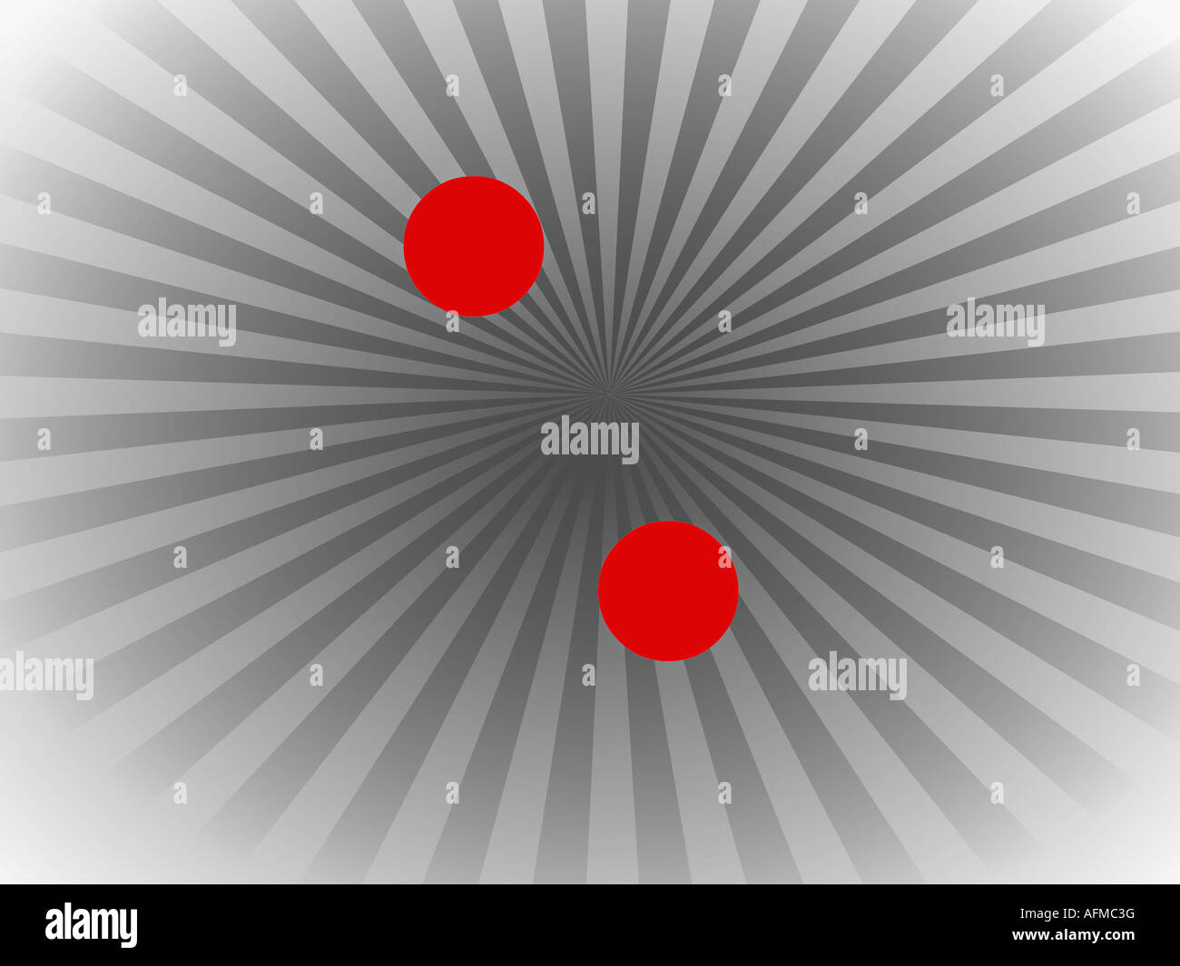 Two red circles on a patterned background Stock Photo - Alamy