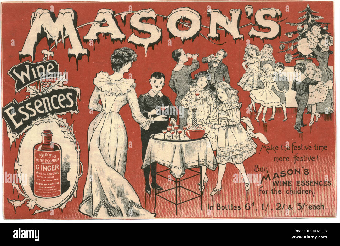 Advertising leaflet for Mason's Wine Essences circa 1905 Stock Photo ...