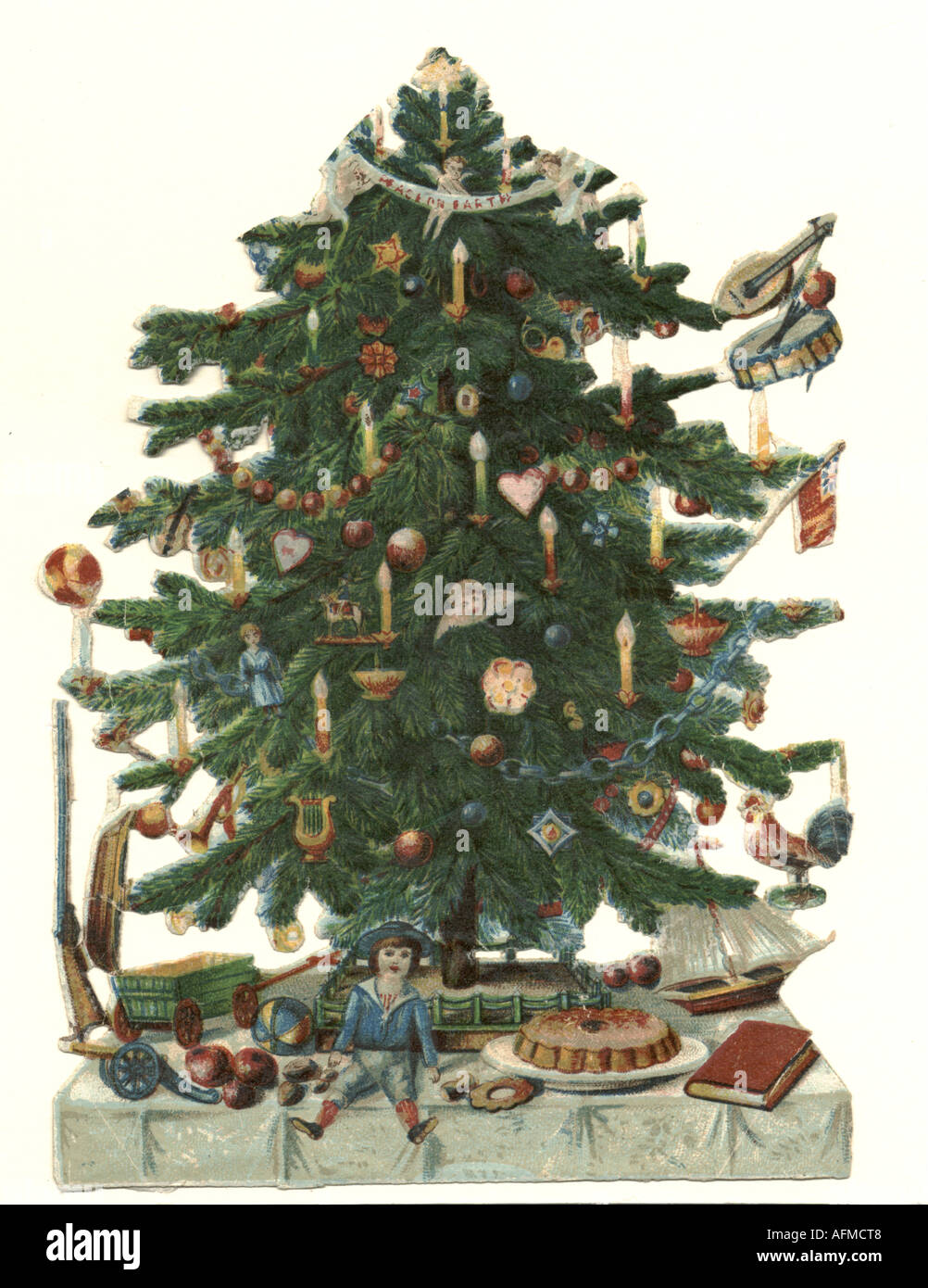 Victorian Christmas Tree Decorations High Resolution Stock Photography ...