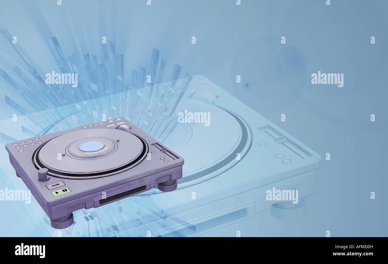 High angle view of a Turn table Stock Photo - Alamy