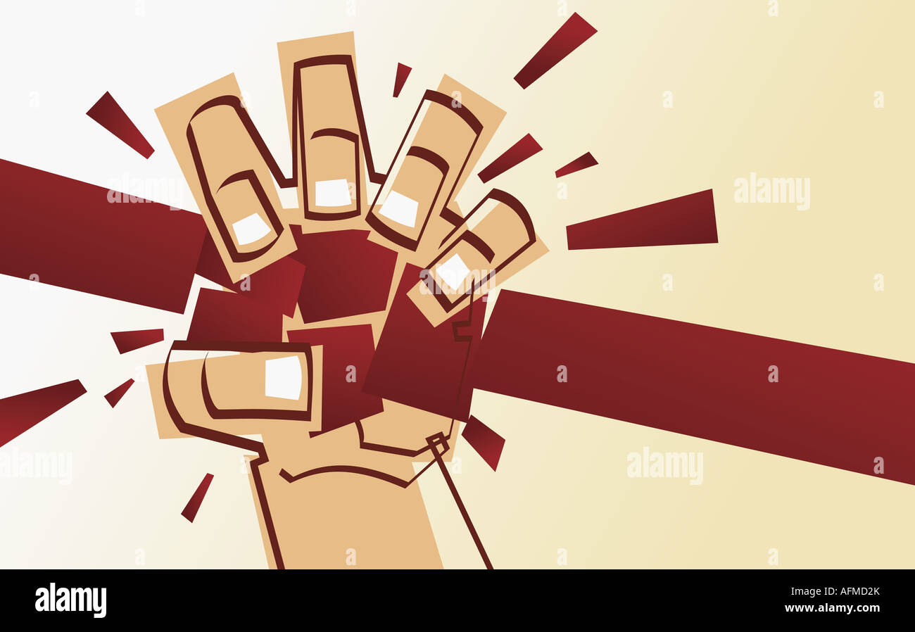 Hand breaking wooden stick hi-res stock photography and images - Alamy