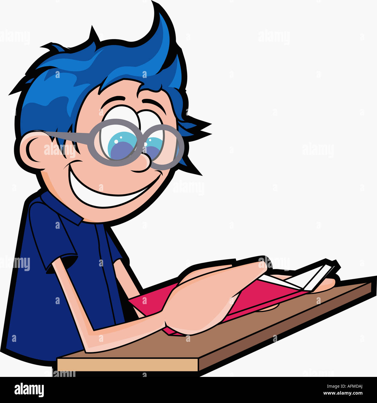 Boy reading a book standing up hi-res stock photography and images - Alamy