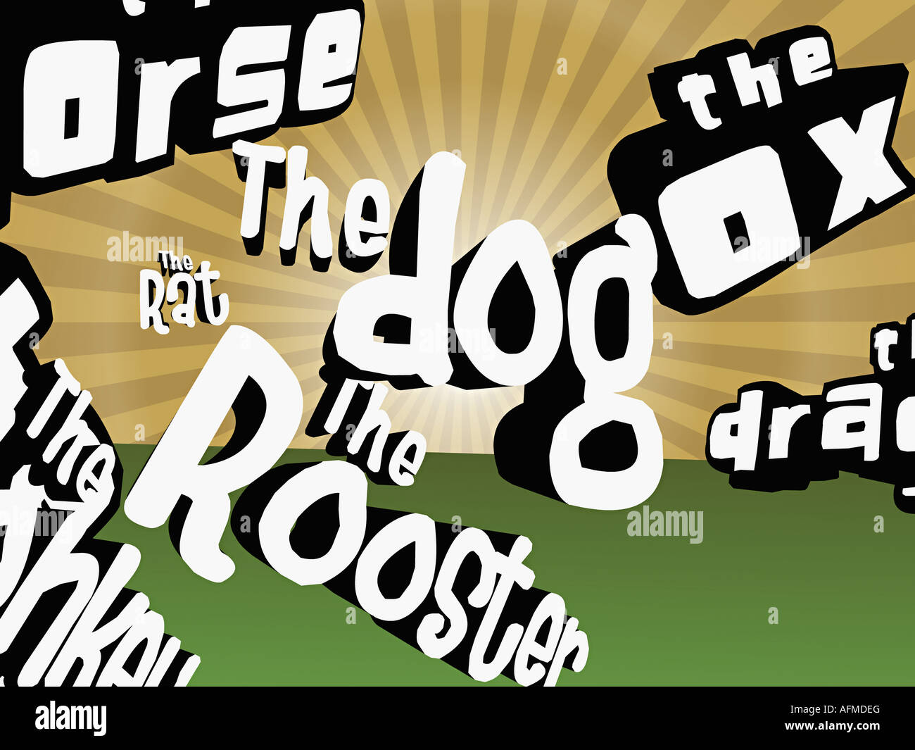 Text in front of the rising sun Stock Photo - Alamy