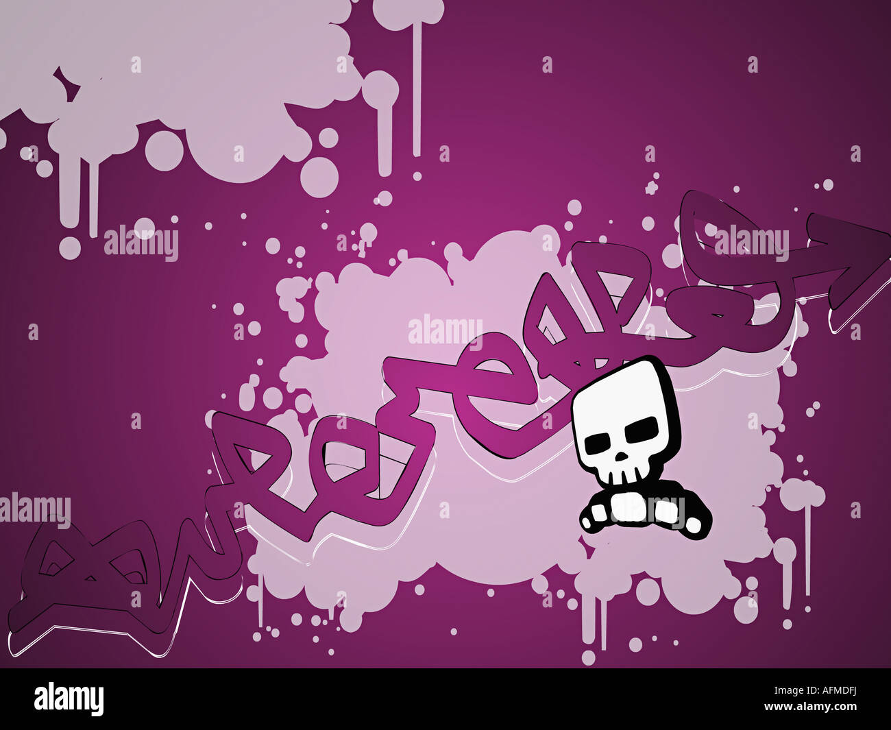 Human skull on a purple background Stock Photo - Alamy