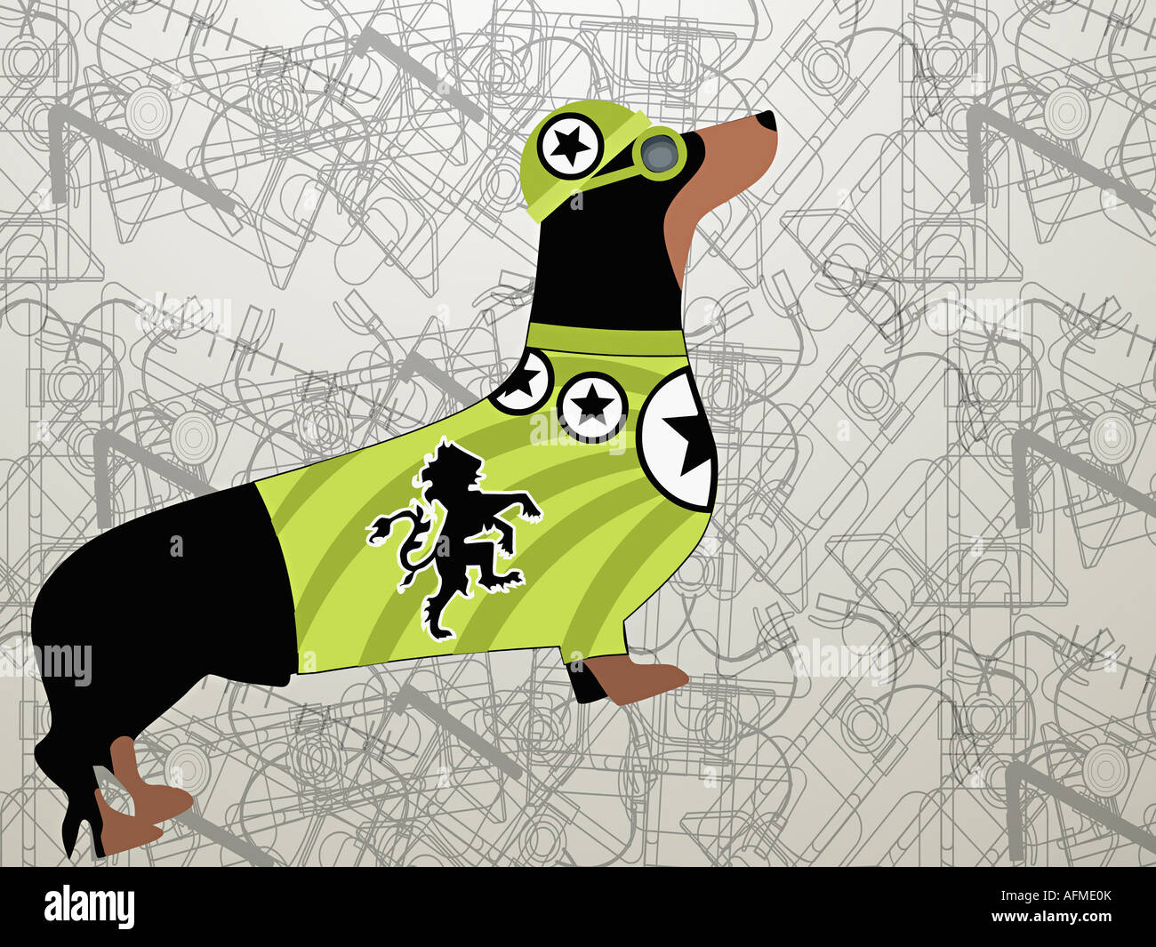 Side profile of a dog standing Stock Photo - Alamy