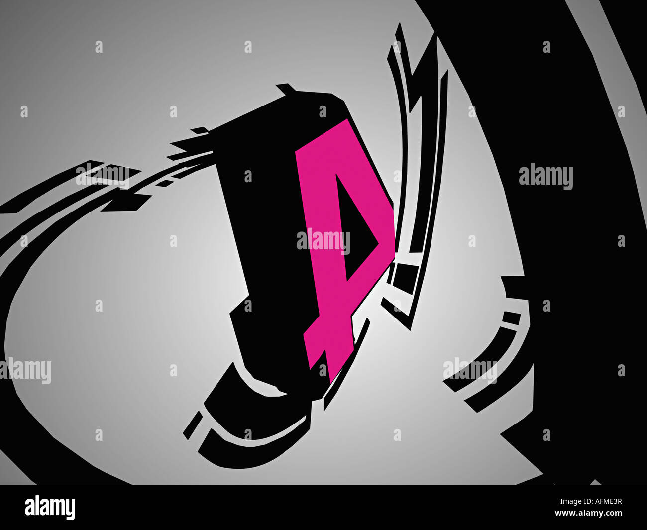 Number 4 on a gray background Stock Photo - Alamy