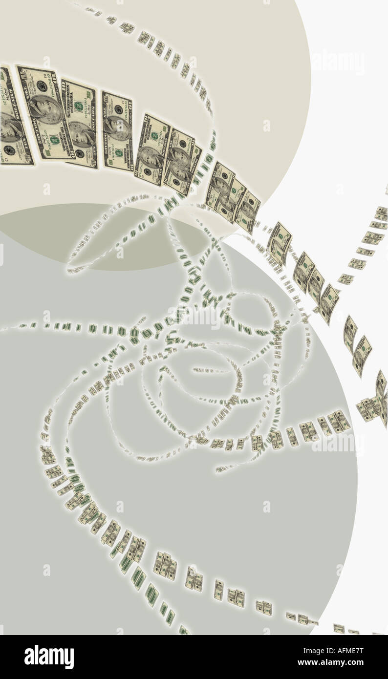 American dollar bills falling from the sky Stock Photo - Alamy