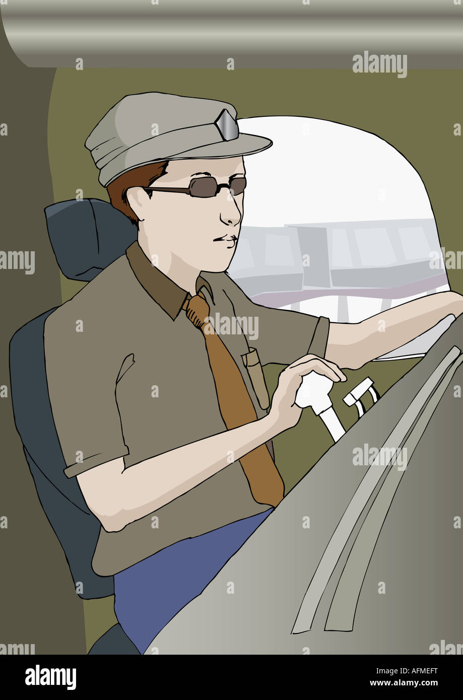 Side Profile Of A Pilot High Resolution Stock Photography and Images ...