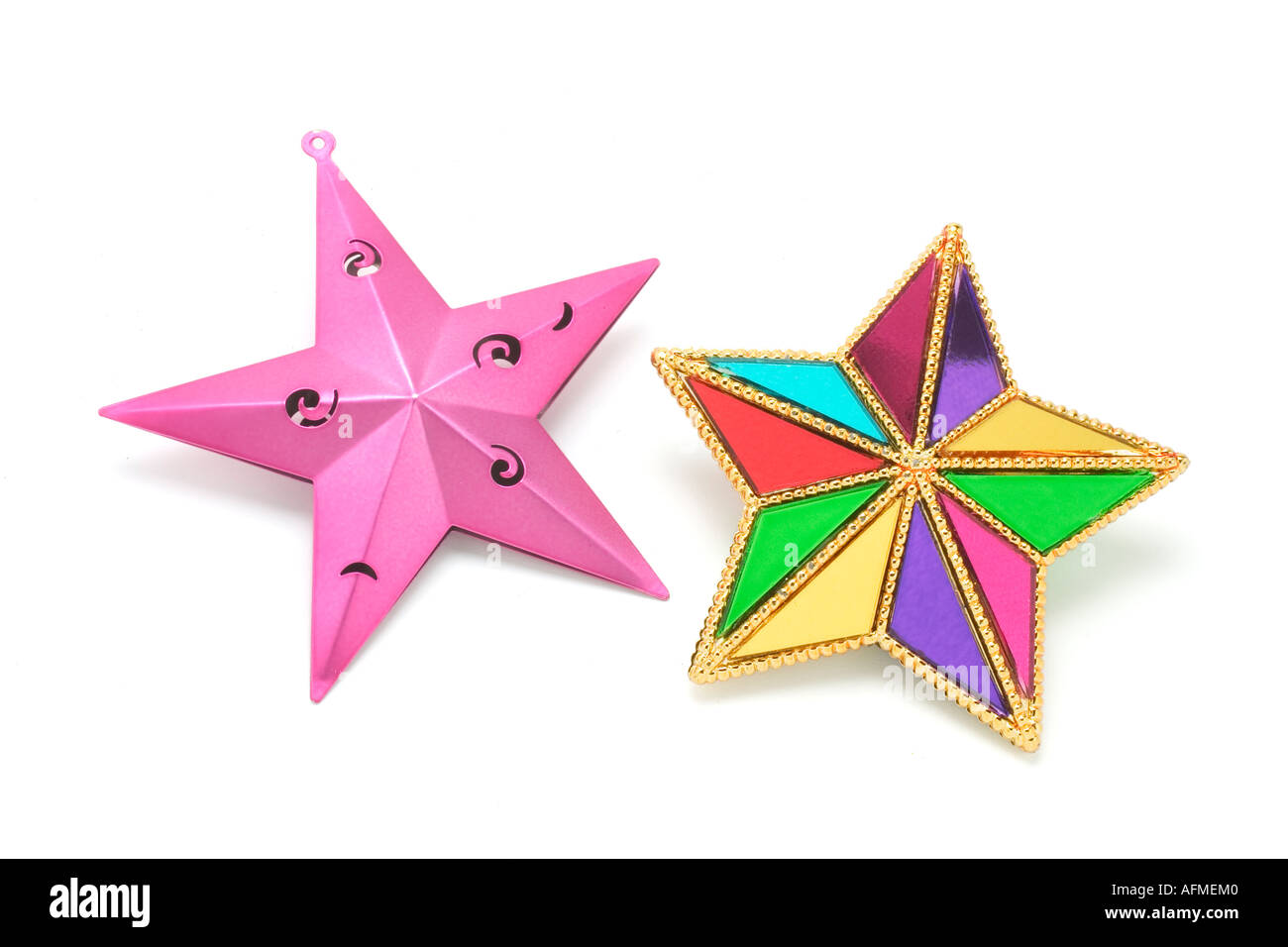 Christmas Star Ornaments Stock Photo - Alamy