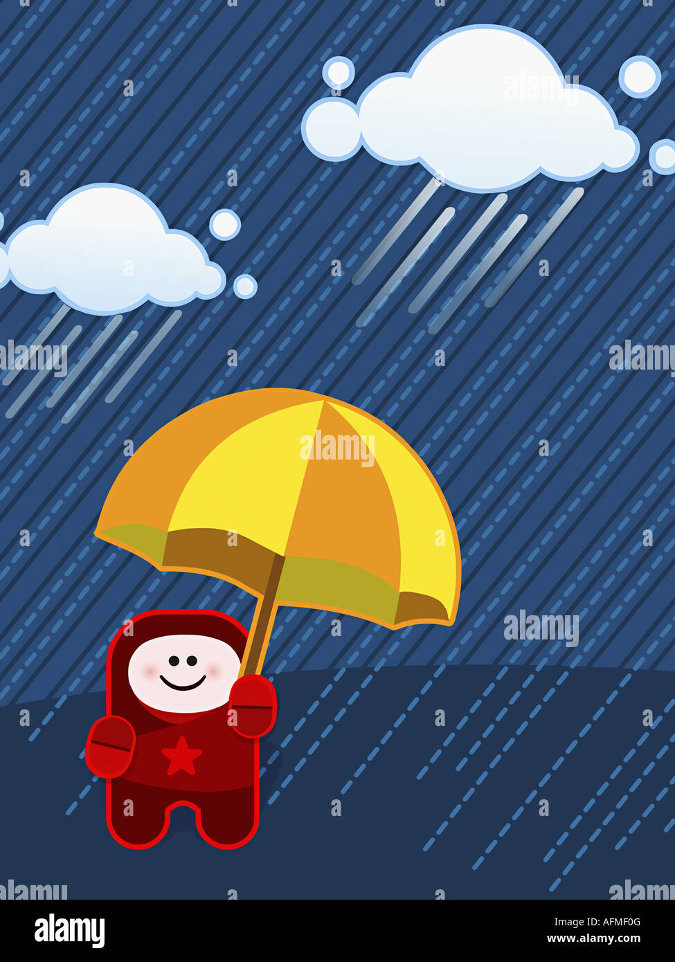 Person holding an umbrella in the rain Stock Photo - Alamy