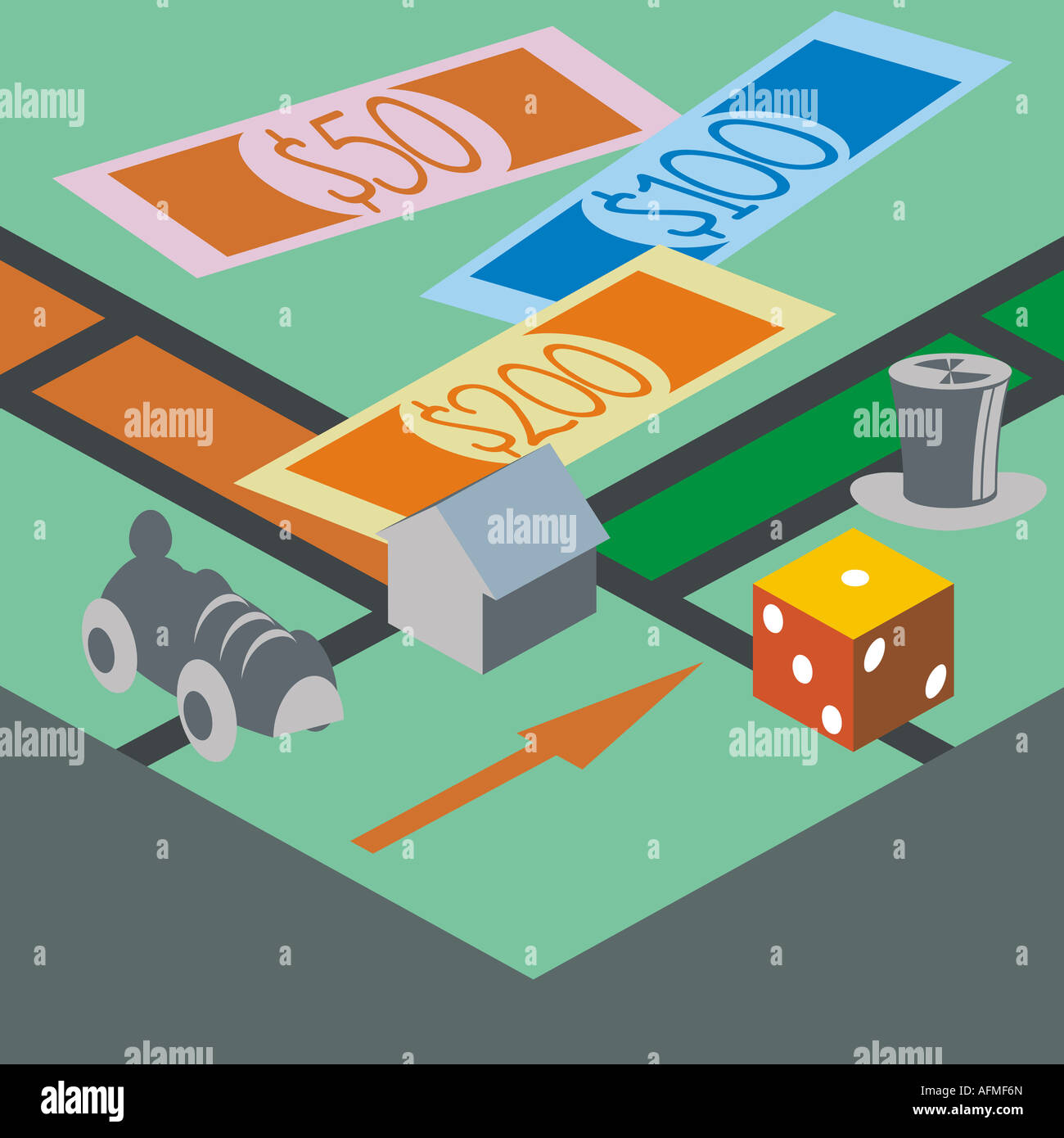 High angle view of a board game Stock Photo - Alamy