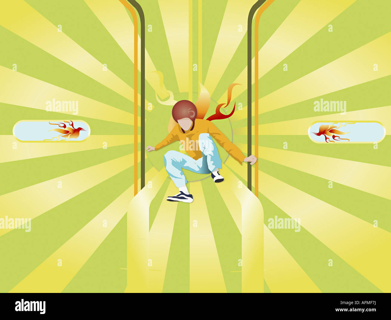 Man performing a stunt Stock Photo - Alamy