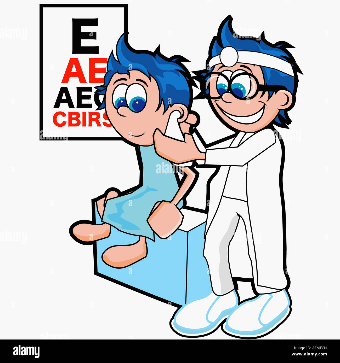 Doctor examining patients Cut Out Stock Images & Pictures - Alamy