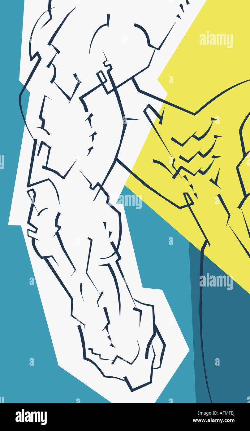 One flexing biceps illustration hi-res stock photography and images - Alamy