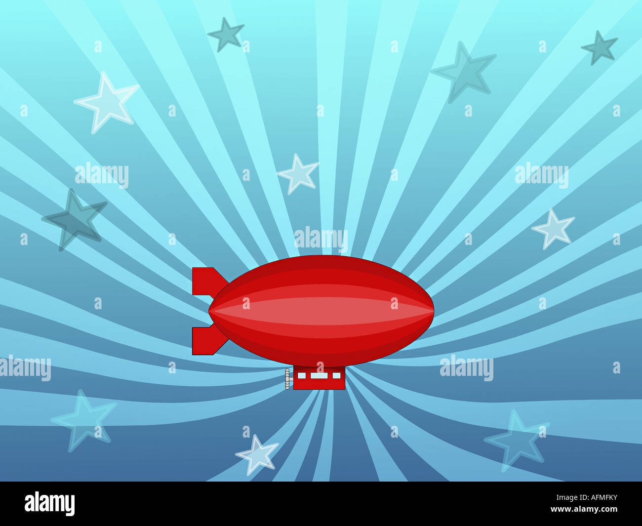 Blimp flying in the sky Stock Photo - Alamy