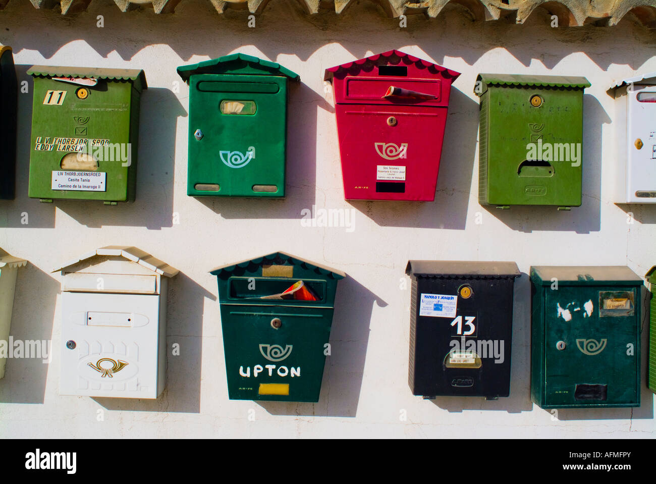 Different letter boxes hi-res stock photography and images - Alamy