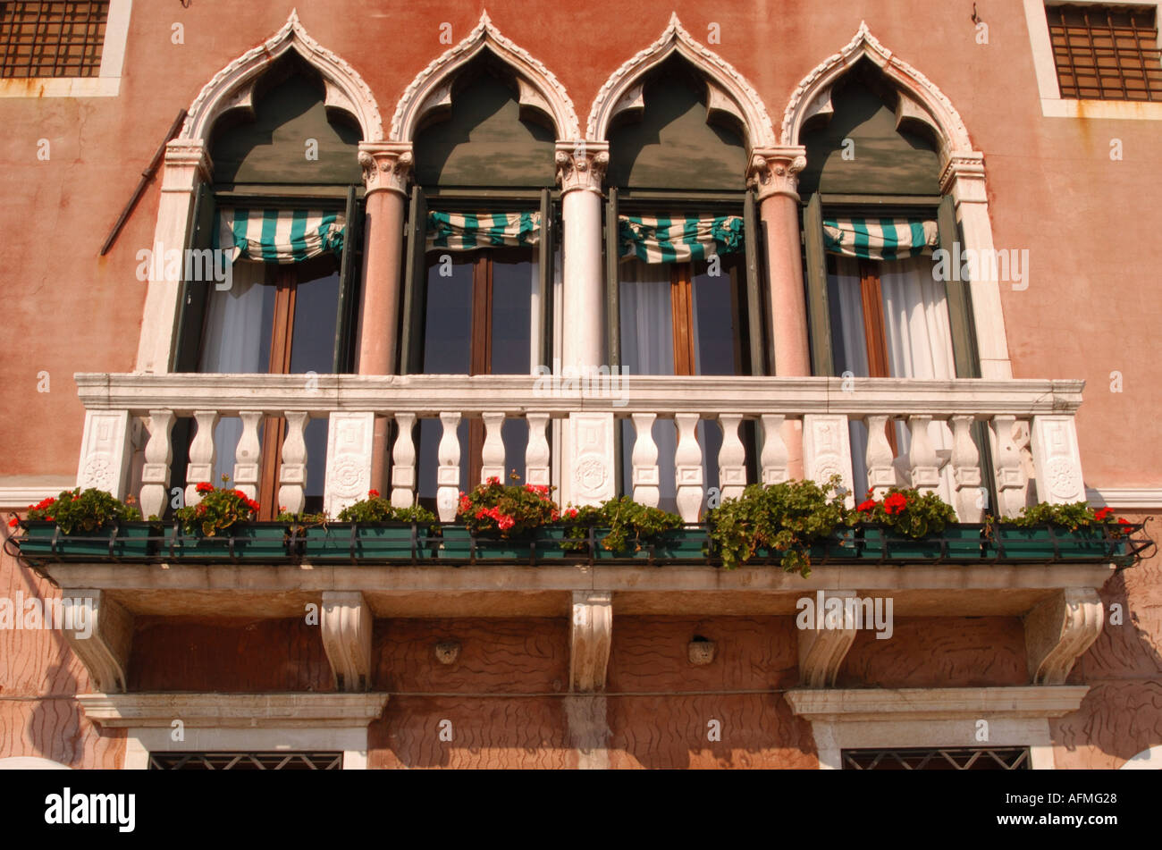 Window Balcony, Canal Grande, Venice, Italy Stock Photo - Alamy