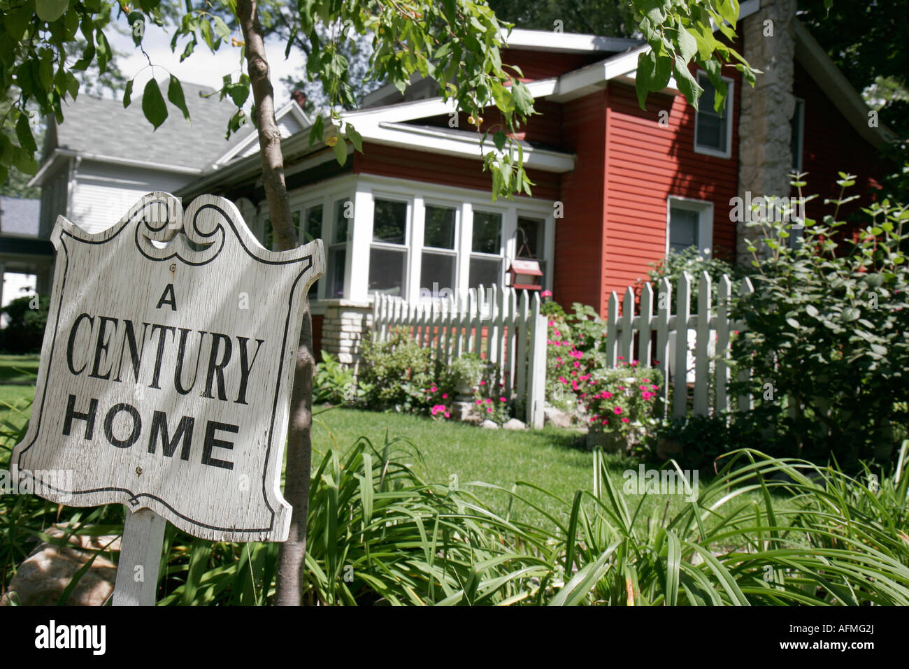 Indiana Elkhart County,Wakarusa,South Elkhart Street,Century Home,sign ...